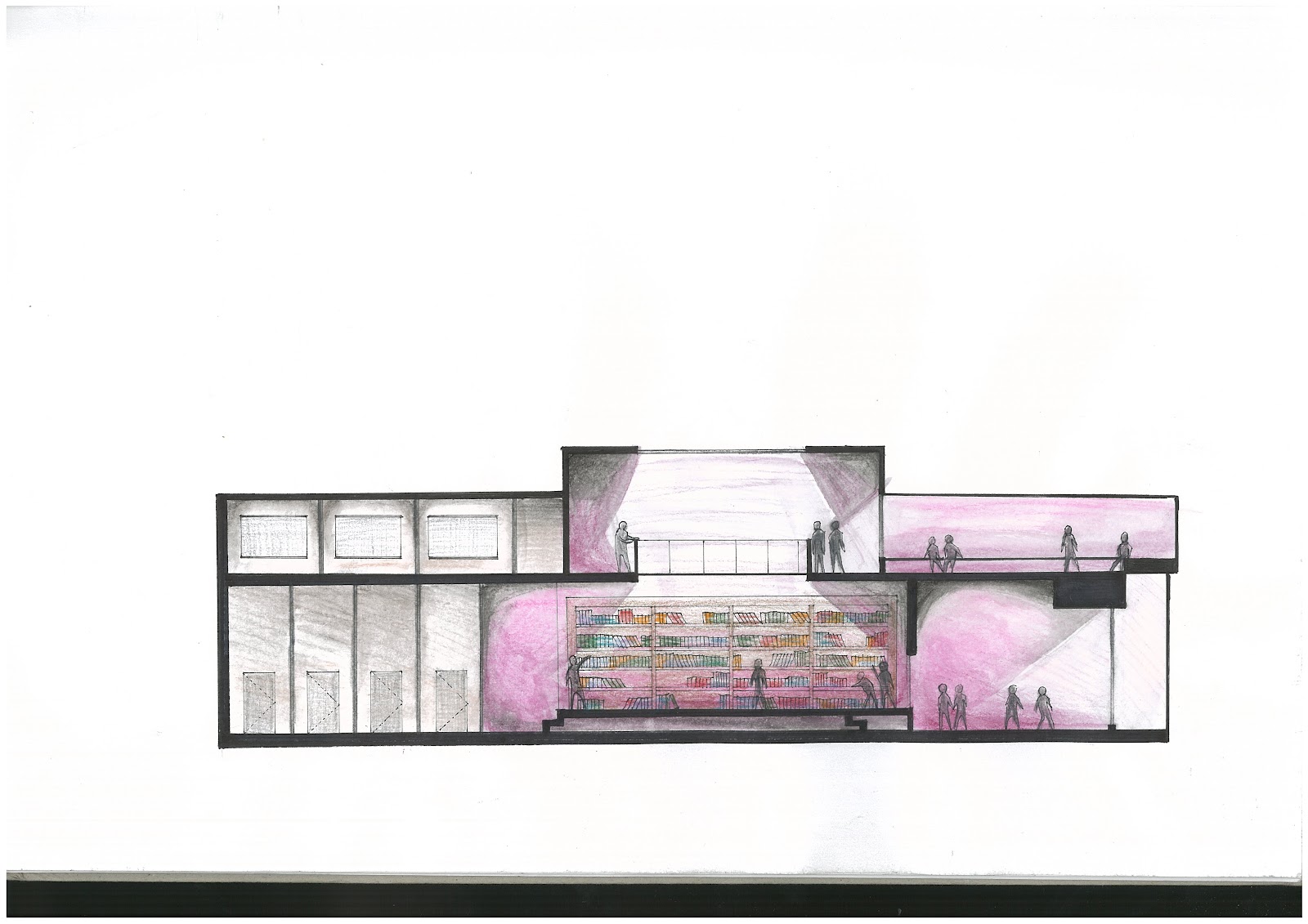 DAB510 Architectural Design 5: Final Section Drawing