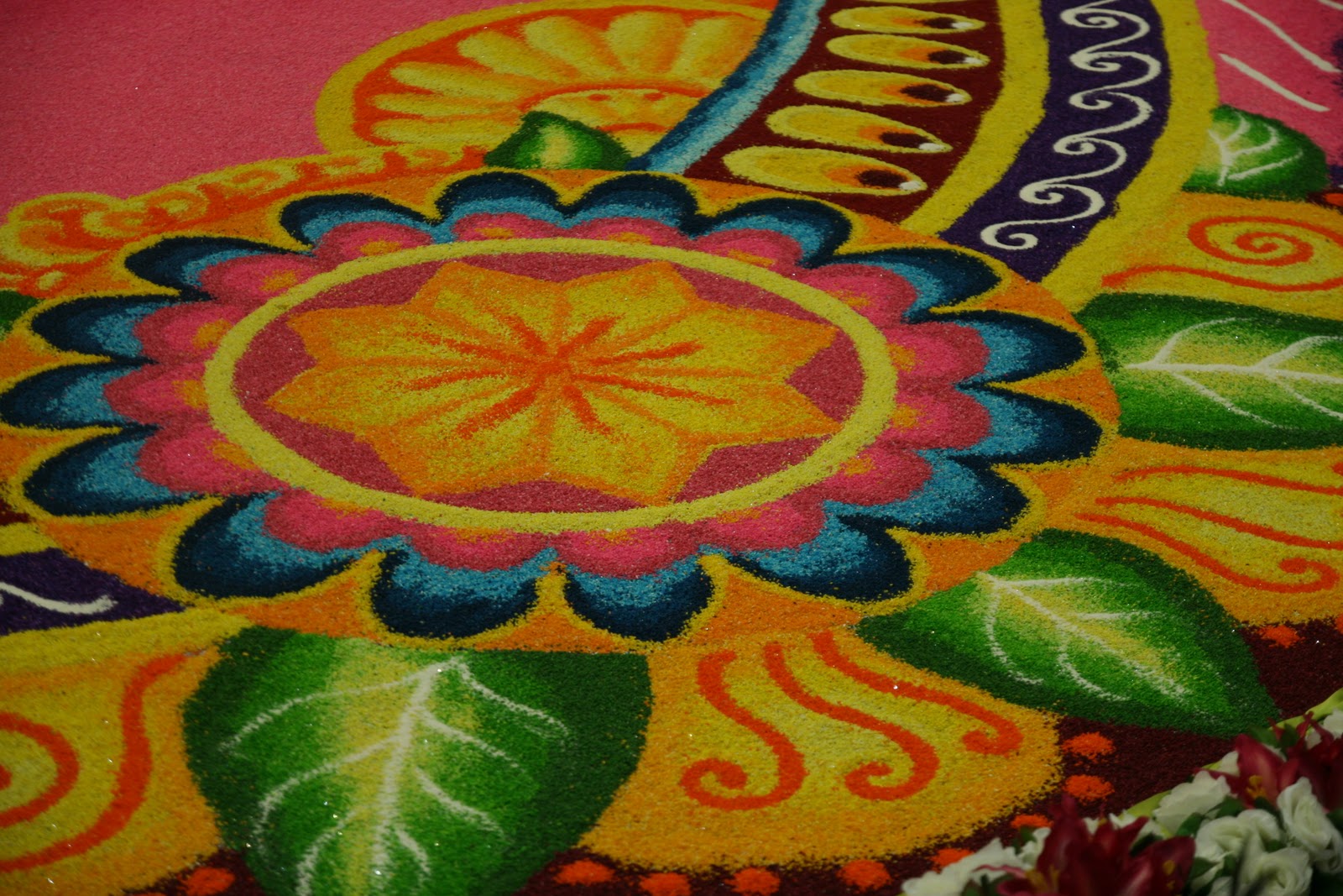 Twin Angels Getaway: Colourful Deepavali Kolam - diwali valthugal