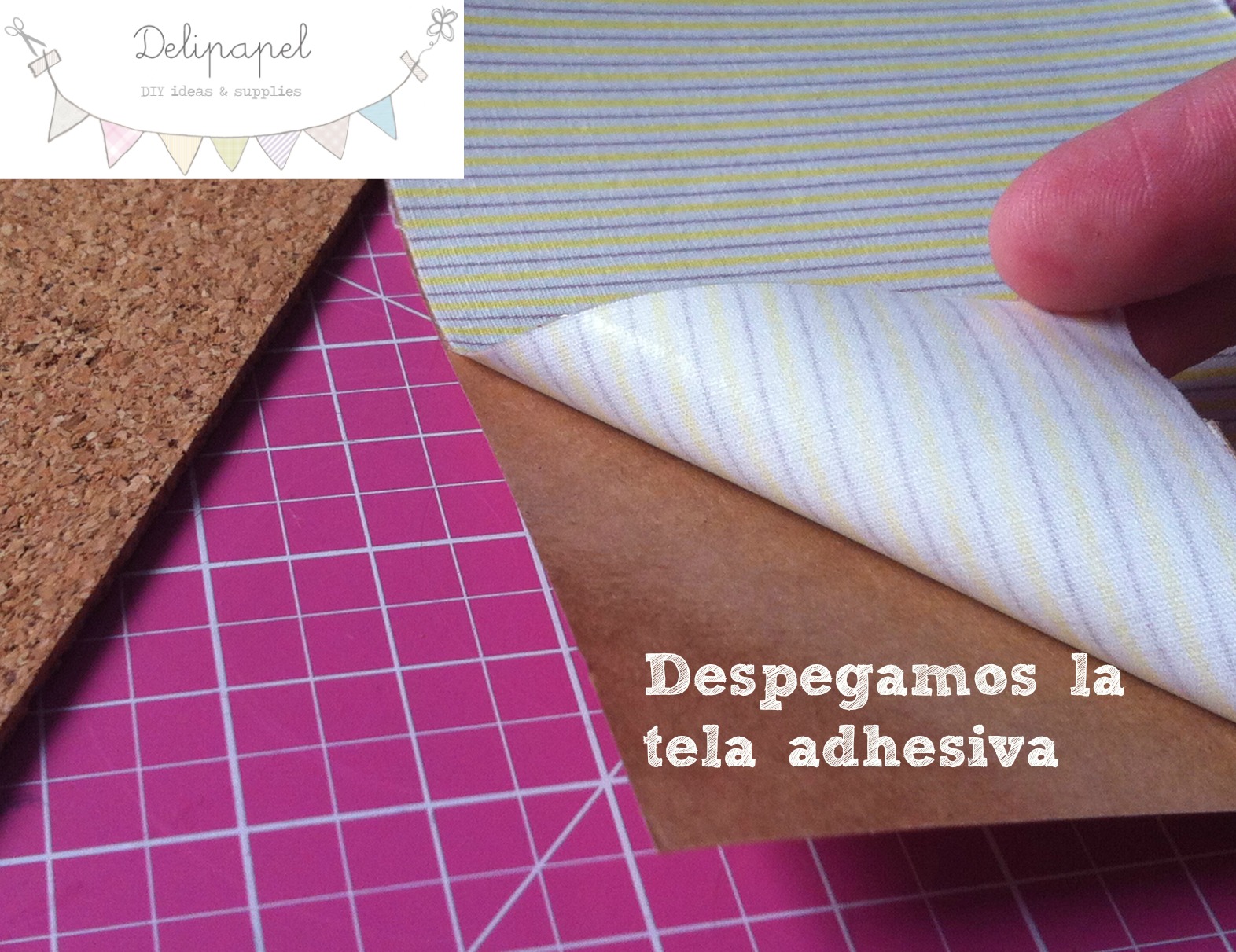 Delipapel: DIY Corcho en Marco de Fotos