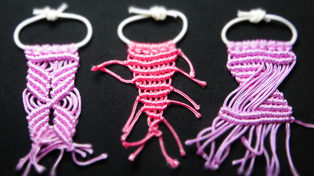 How to make 3 simple Micro Macrame patterns for beginners _ Micro ...
