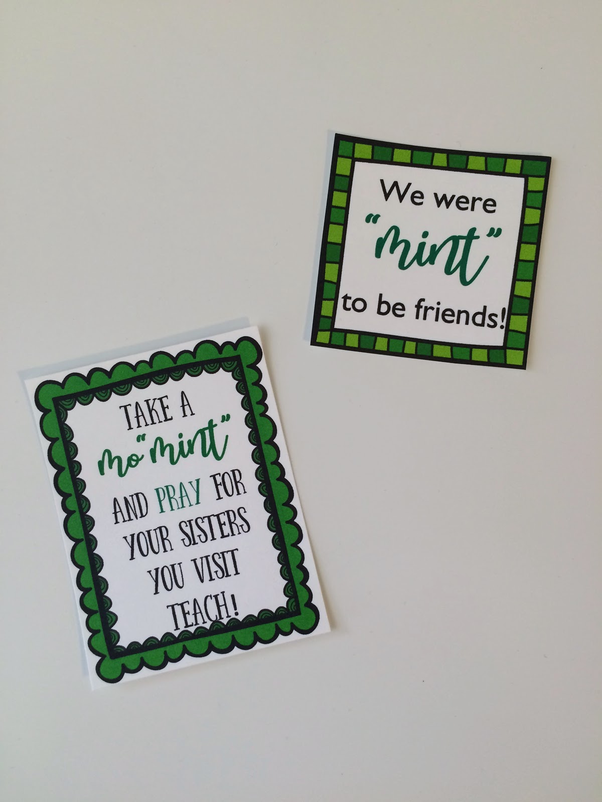 RuthAnne Strong: Take a Mo'Mint' to Pray Visiting Teaching Handout Idea