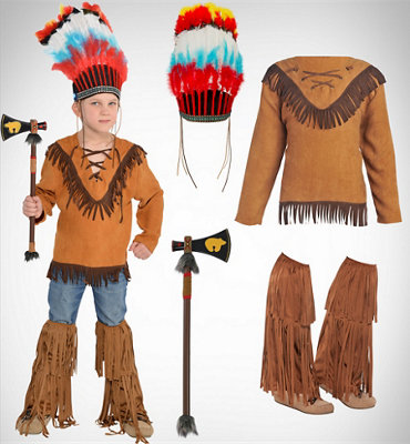 disfraz de indio con patrones | Trato o truco