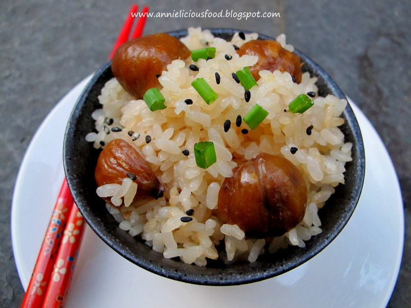 Annielicious Food: Kurigohan / Japanese Chestnut Rice (栗ご飯) - (AFF ...