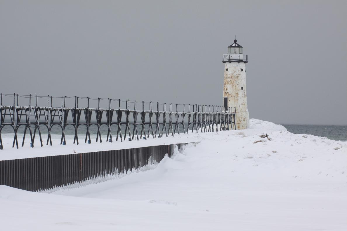 Michigan Exposures: The Manistee Lighthouse in the Winter