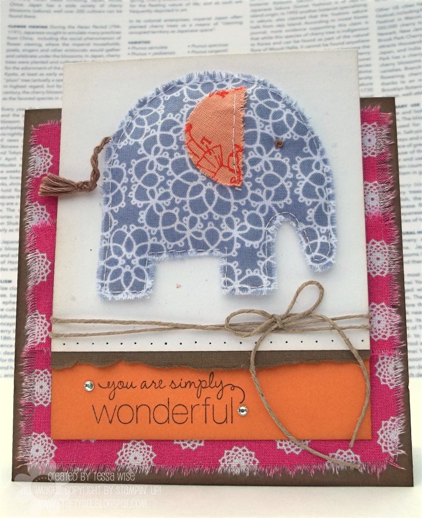 CRAFTY GIRL DESIGNS: Handmade Elephant Card