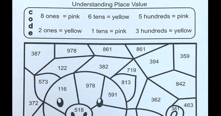 2nd Grade Go Math 2.5 Place Value to 1,000 Color By Numbers - Fern ...