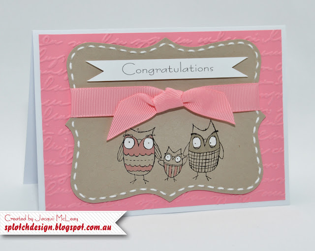 Splotch Design - Adding ink to paper!: Congratulations Card