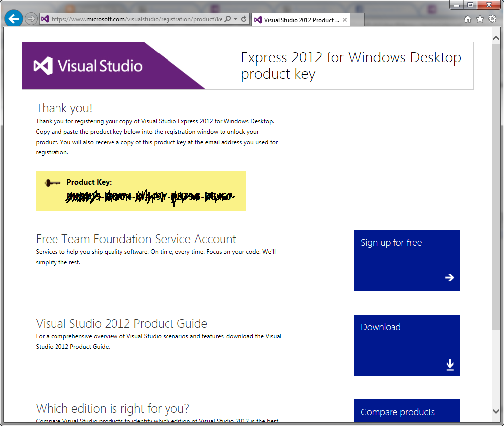 C. ลงทะเบียนเพื่อขอรับ Product Key ให้ใช้งานได้เกิน 30 วัน ~ SourceCode Examples Microsoft ...