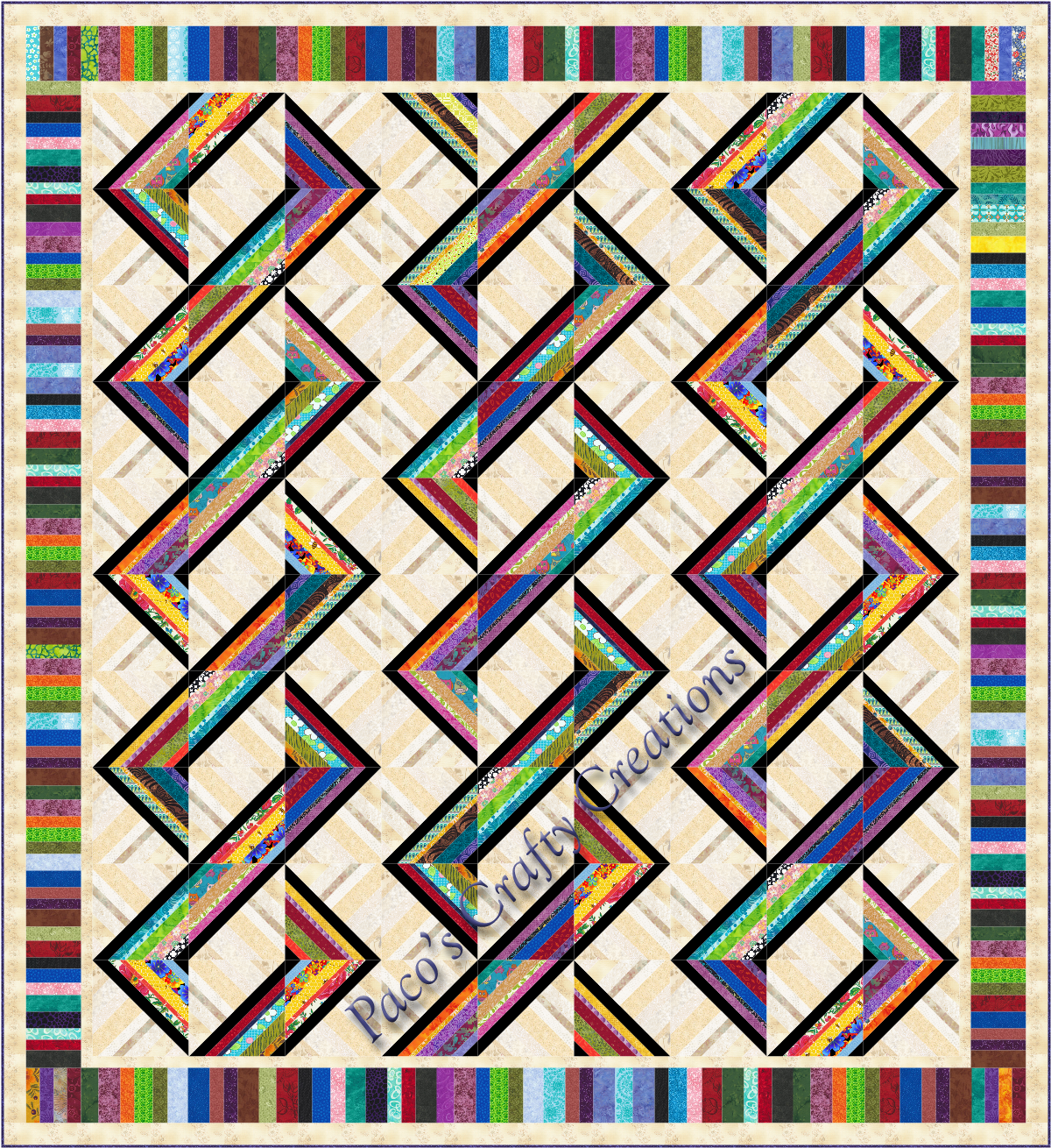 PJ's Crafty Creations: Pole Twist - String Block Style!