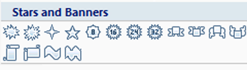 Macam Macam Icon Shapes Di Mocrosoft Office Word 2007 - Media Edukatif