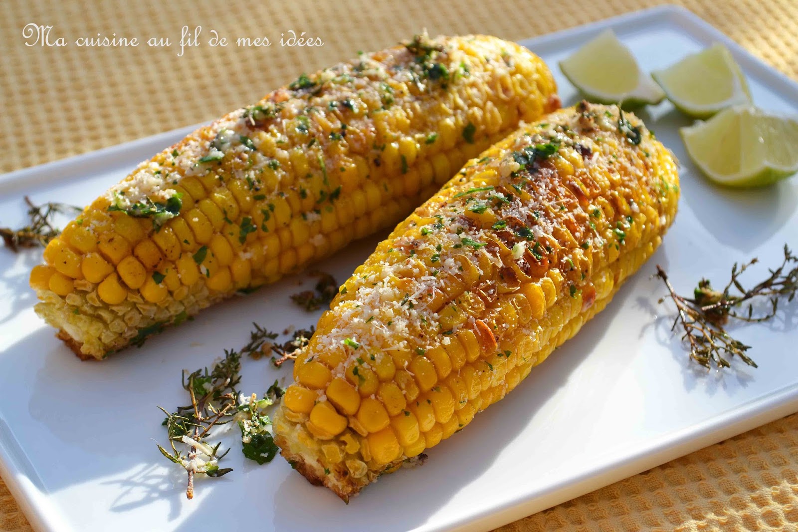 Ma cuisine au fil de mes idées...: Epis de maïs grillés au thym, citron ...