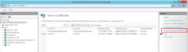 Create Self Signed Certificate