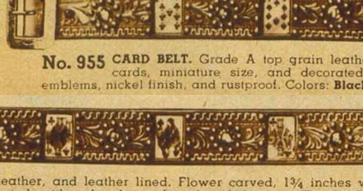 ACE WESTERN BELTS: Two different CARD BELTS