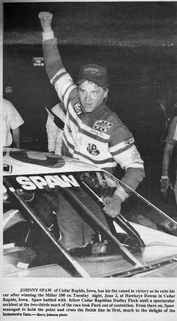 Midwest Racing Archives: 1992 – Johnny Spaw takes annual Miller 100