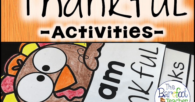 I Am Thankful Thanksgiving Flip Book & Other Activities | The Barefoot ...