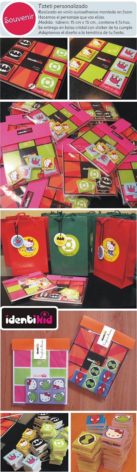 IDENTIKID diseño grafico para eventos: TATETI- personalizado