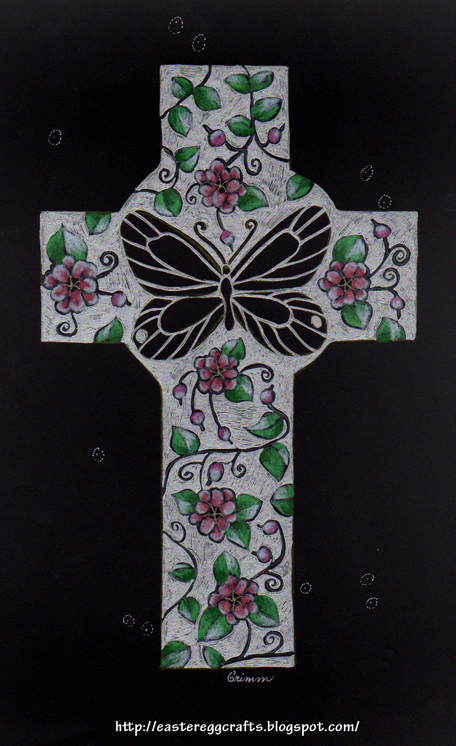 Color A Celtic Resurrection Butterfly Cross | Easter Egg Crafts