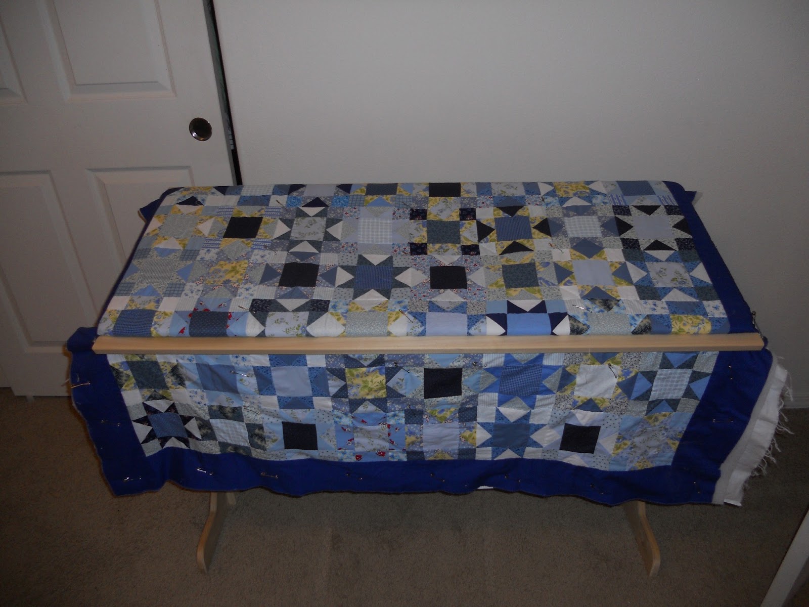 Skapandi Kona: Blue Scraps-Handquilting