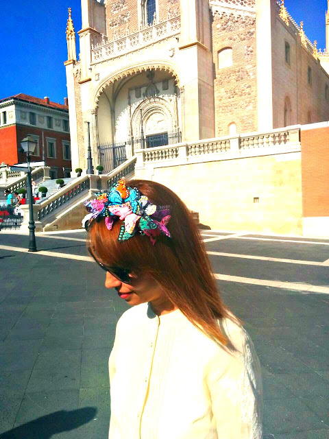 Tocados Copete: Invitada de alto Copete, Lady butterfly.