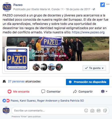 Compañía Pedagógica: PAZEO® (2016)