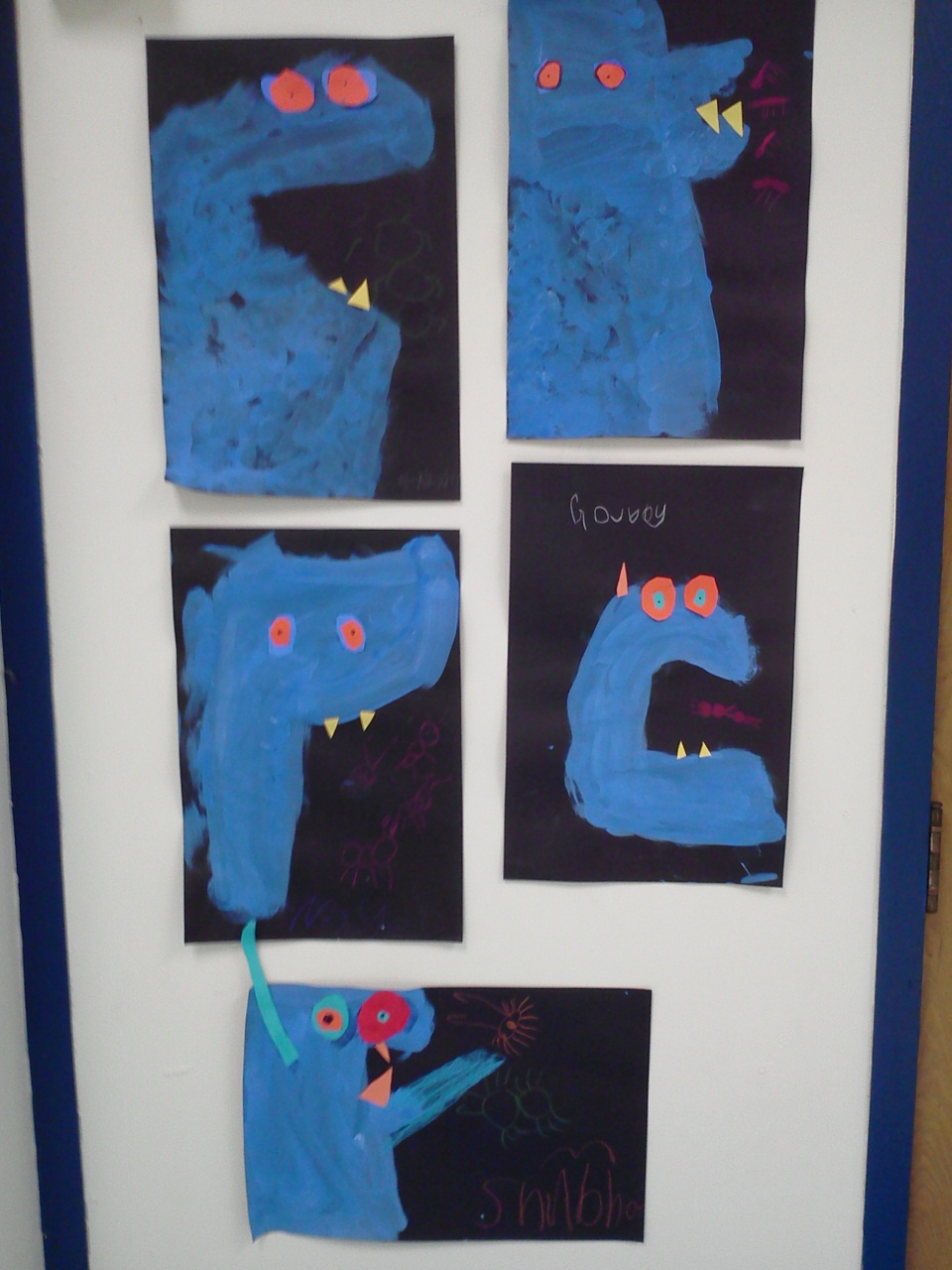 Ms. T's Art Page: There Was An Old Monster