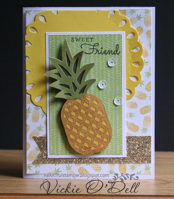 HeARTful Stamper: Mojo Monday 454 Pineapple Card for a Sweet Friend