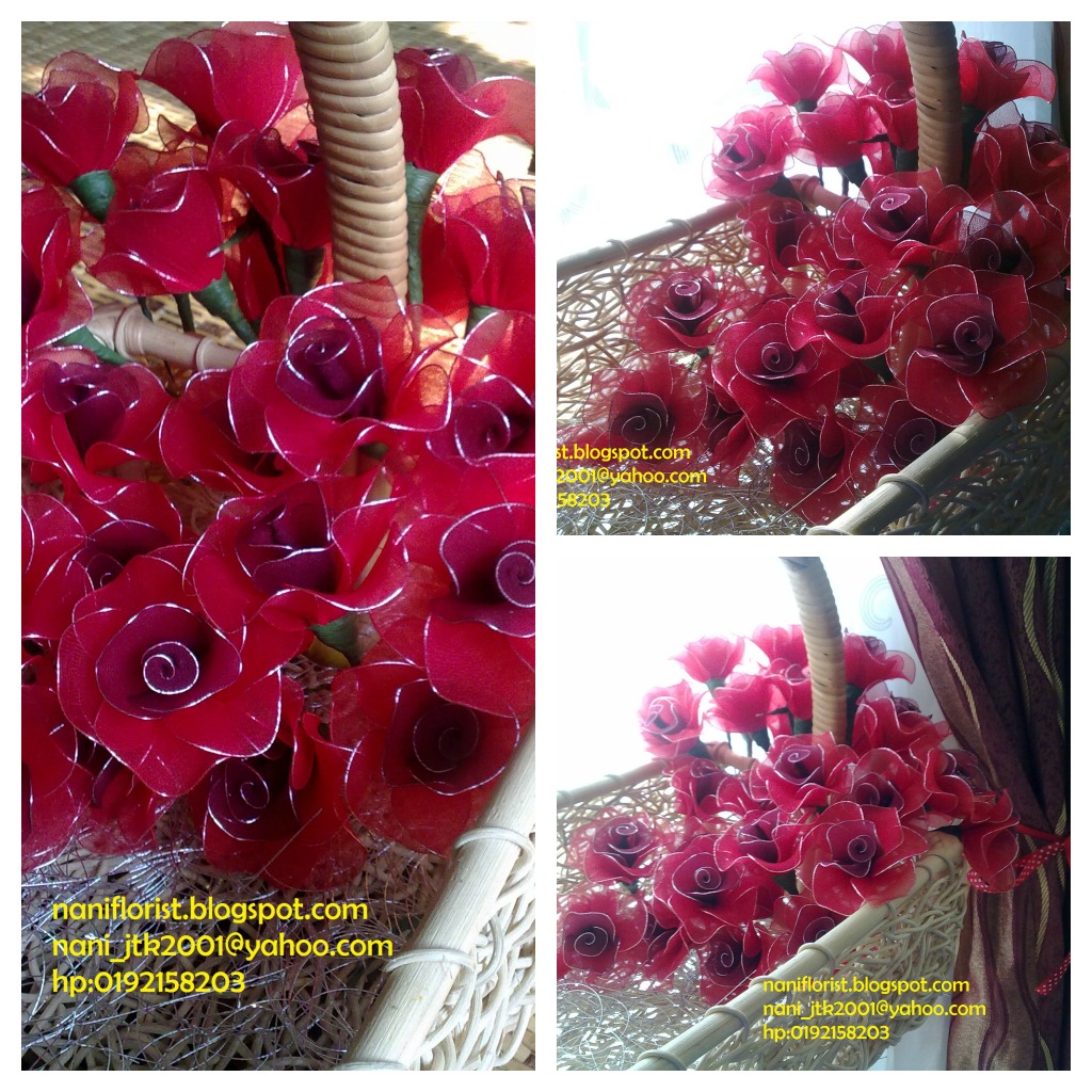 Nani Florist: BUNGA STOKIN ROSES KOMBINASI 2 TONE MERAH