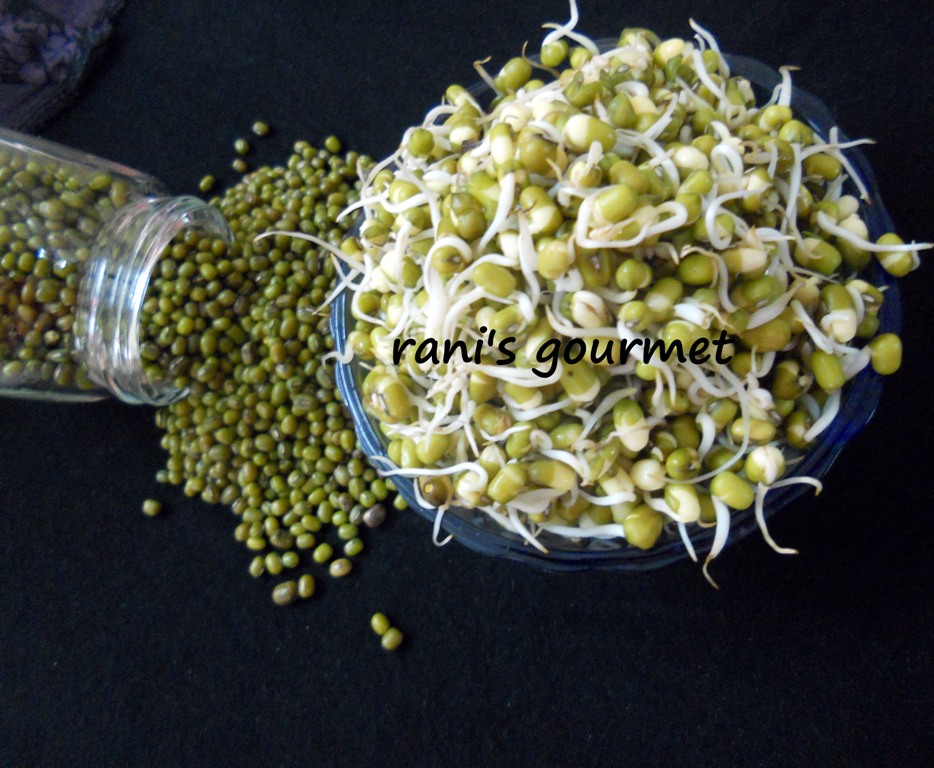 RANI'S GOURMET: HOW TO MAKE GREEN GRAM SPROUTS( MULAPPICHA CHERUPAYAR ...