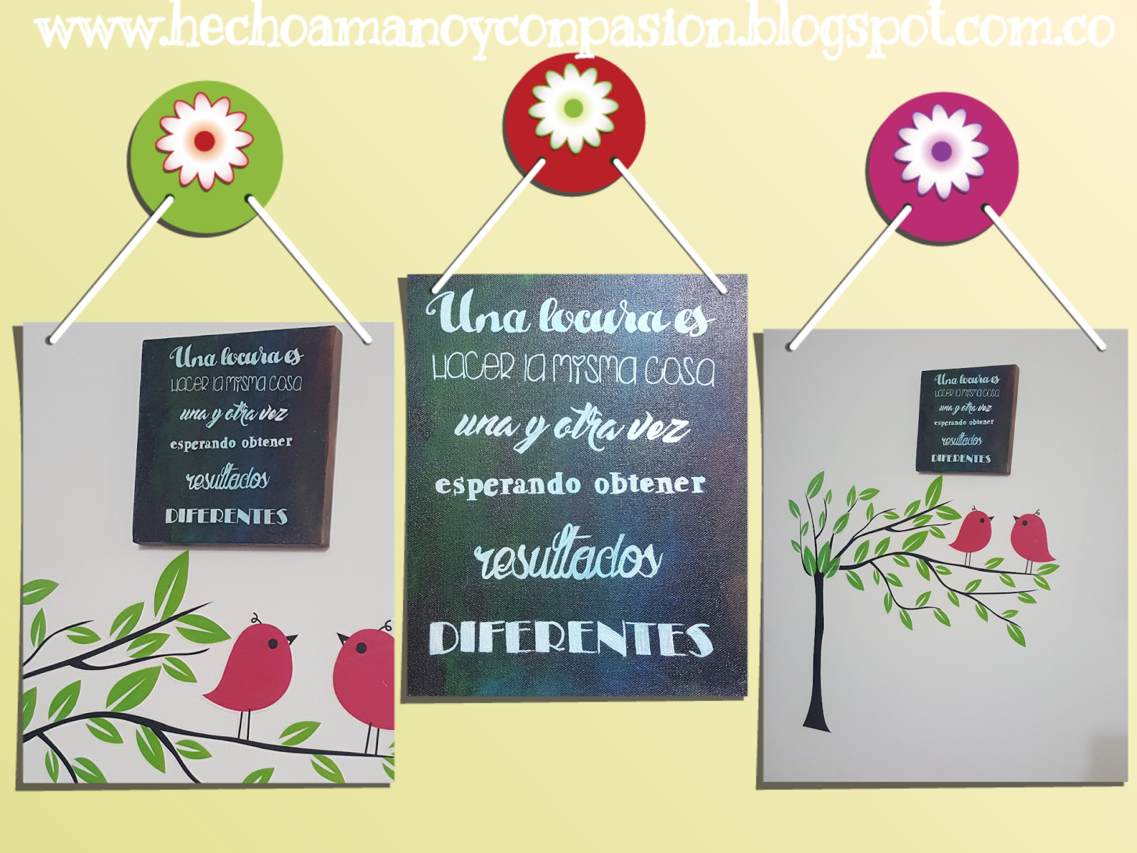 HECHO A MANO Y CON PASIÓN: CUADRO DECORADO CON LETTERING