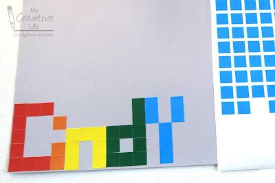 Cindy deRosier: My Creative Life: Pixelated Name Art