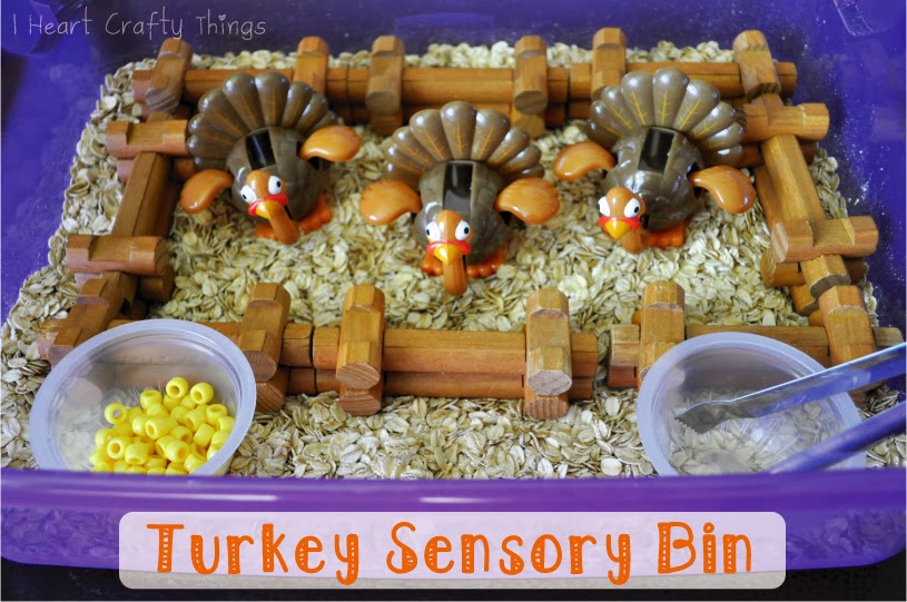 Thanksgiving Turkey Sensory Bin (Invitation to Play)