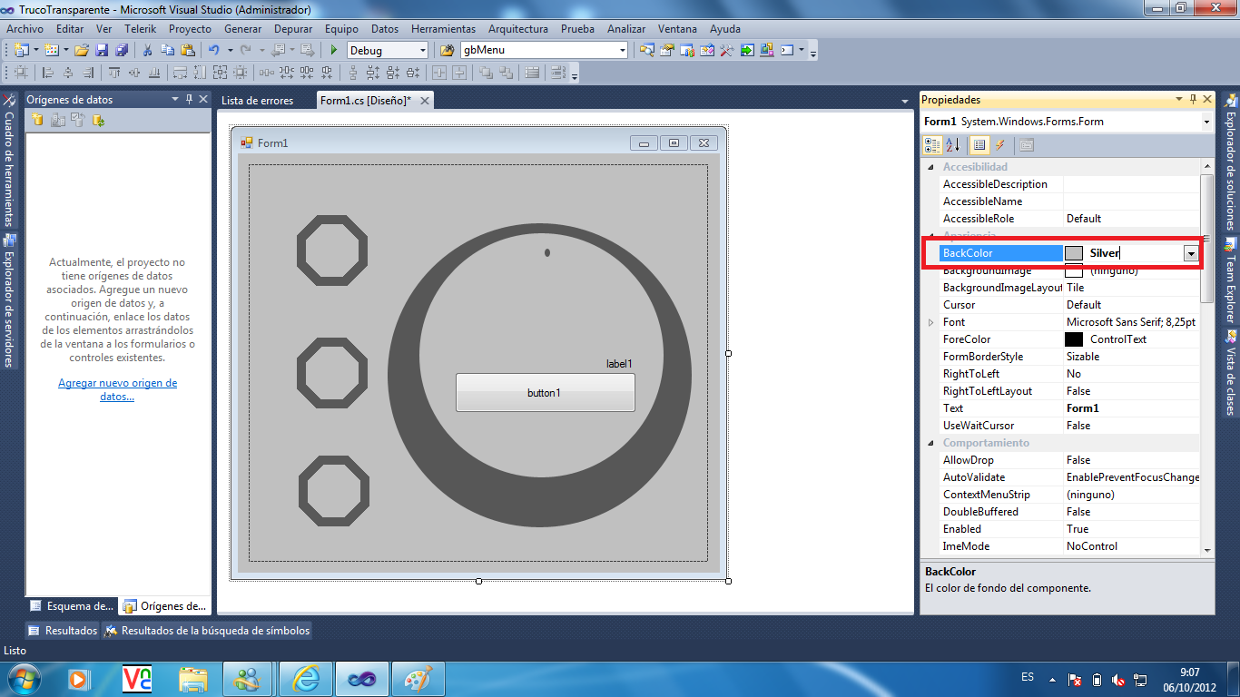Misael Ontiveros: Form con fondo transparente C# .net