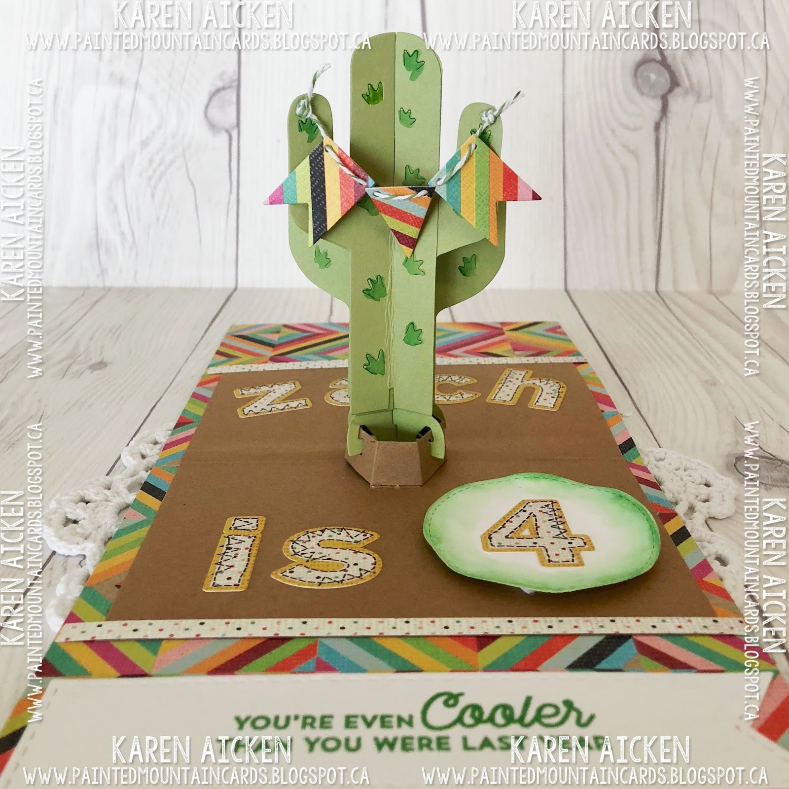 Painted Mountain Cards: Pop-Up Cactus Birthday Card