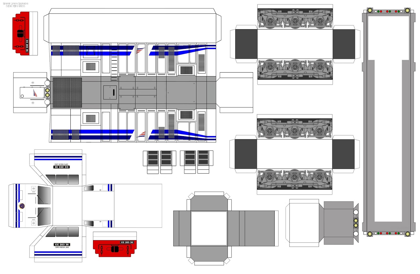 Papercraft Kereta Api.
