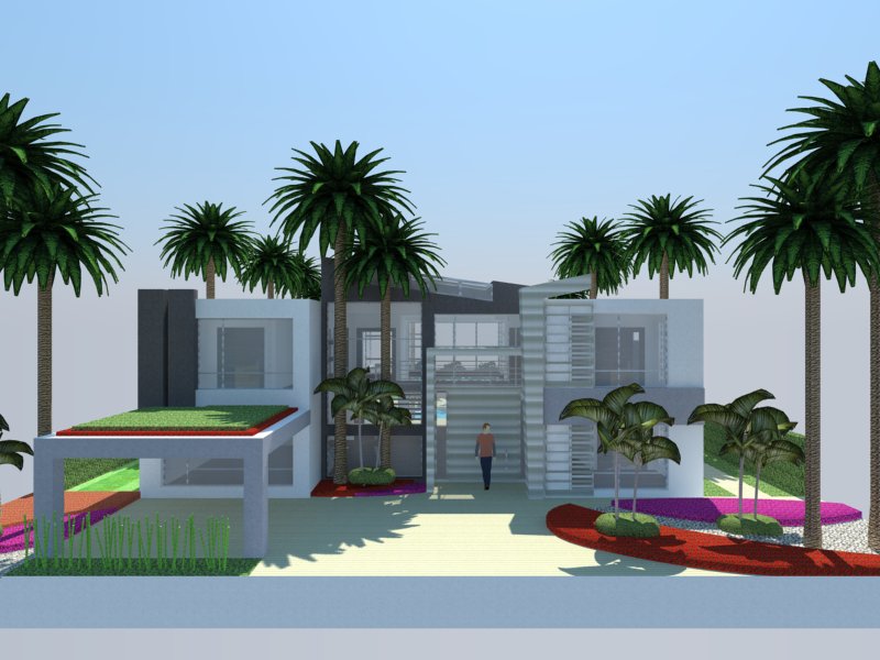 3D modern Sketchup house design | PORTFOLIO WEBSITE