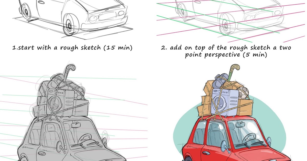 Learning drawing principles: car