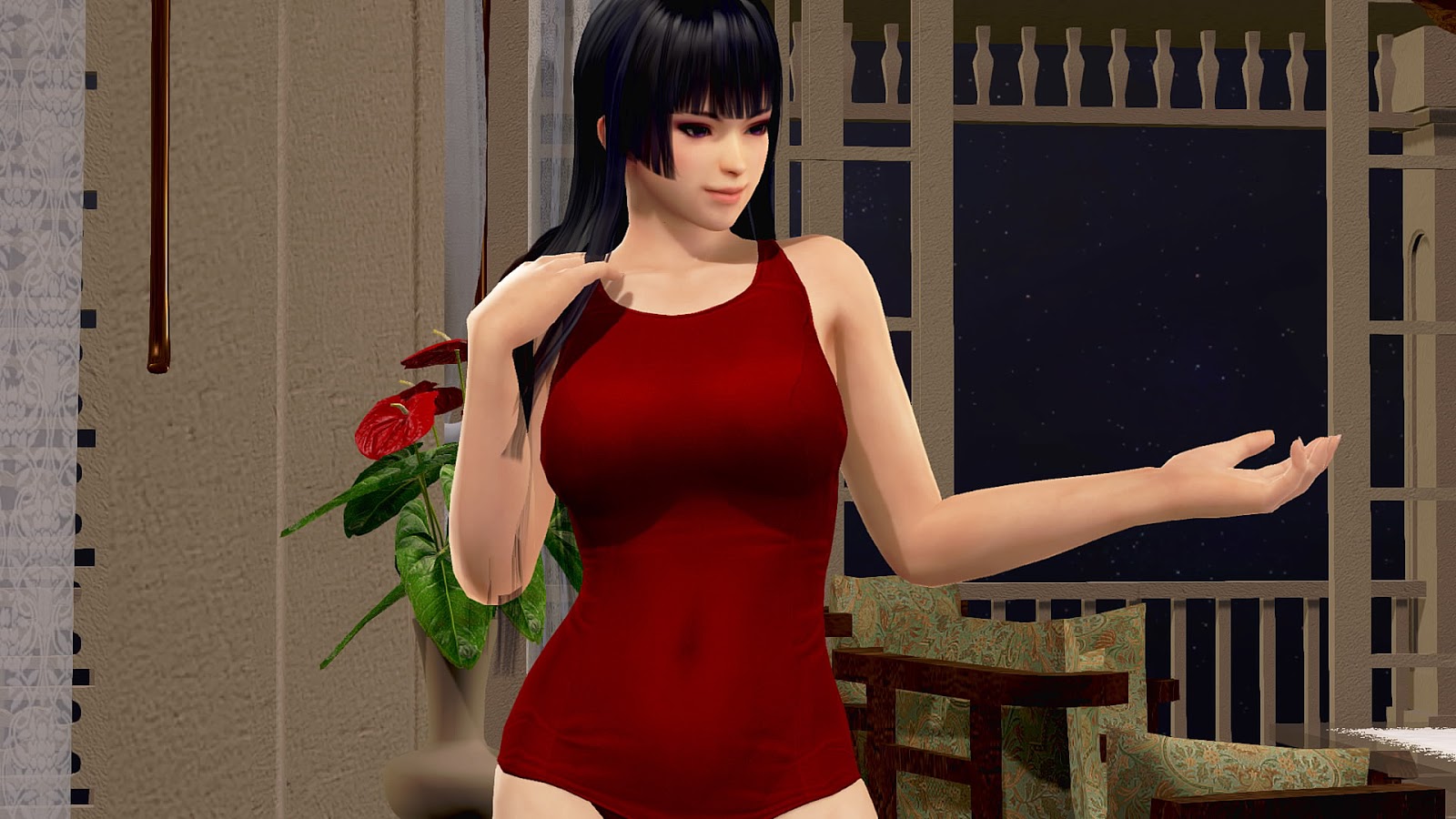 Doax Divas Nyotengu In The Rouge Swimsuit