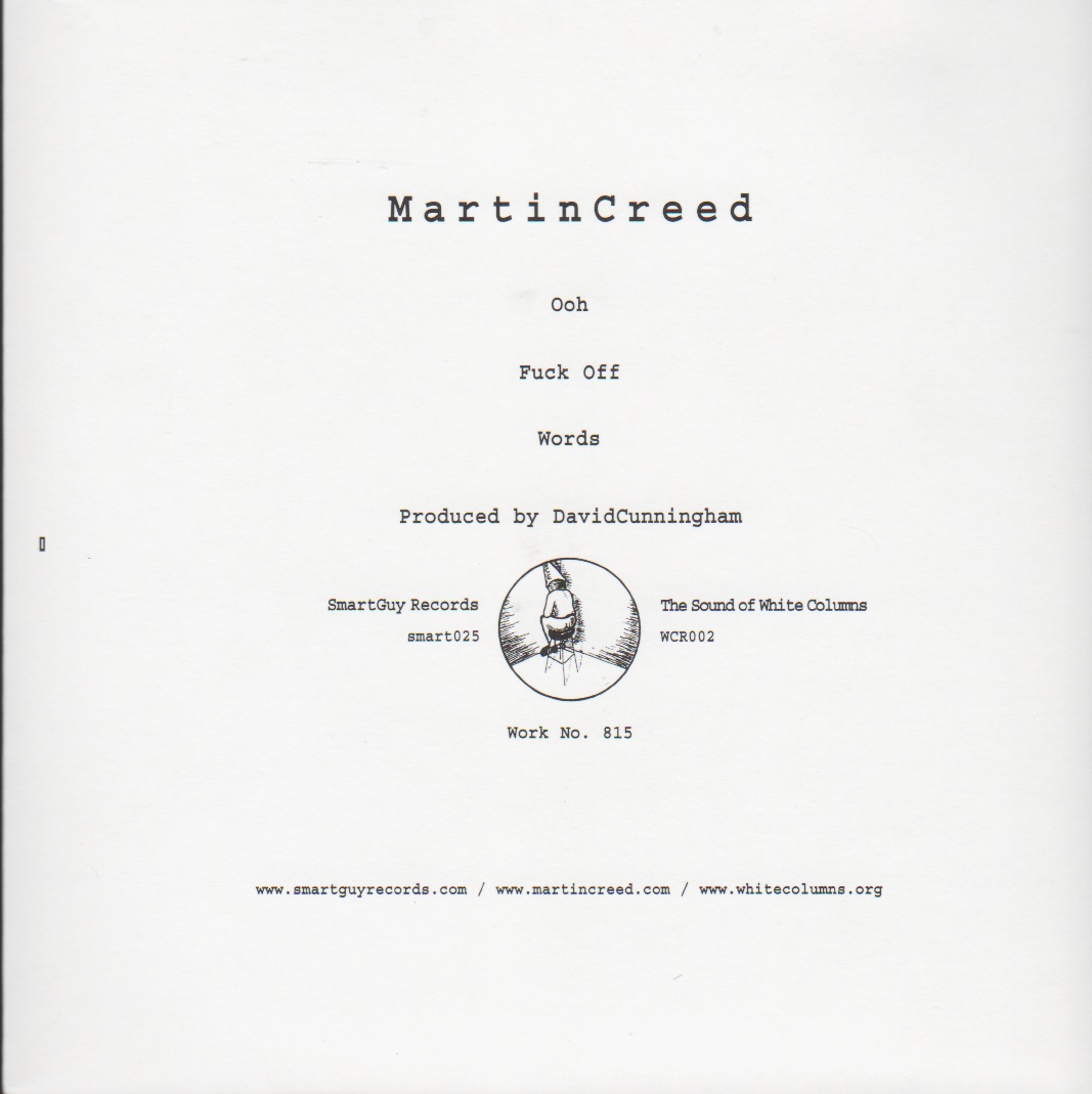 Artists' Books and Multiples: Martin Creed | Work No. 815