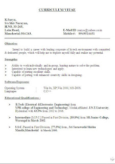 standard biodata format