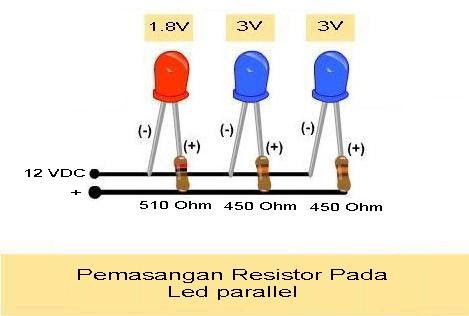 Cara Menghitung Nilai Resistor Pada LED |Skema Rangkaian Elektronika ...