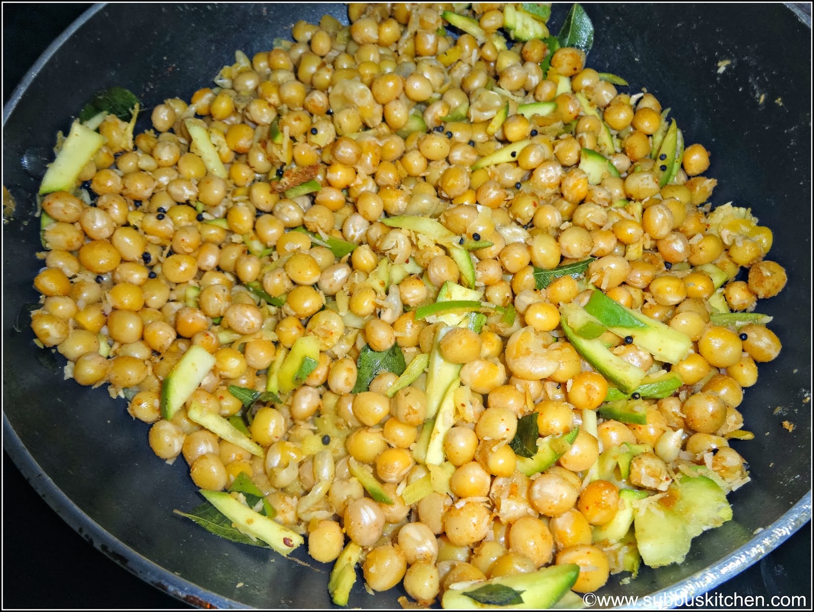 Peas Mango Sundal (Pattani Sundal) - Subbus Kitchen