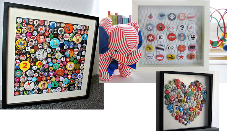 3 ideas noventeras con chapas - Le Troupè