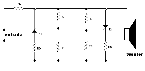 Circuitos Amplificadores : Circuito protector de tweeter