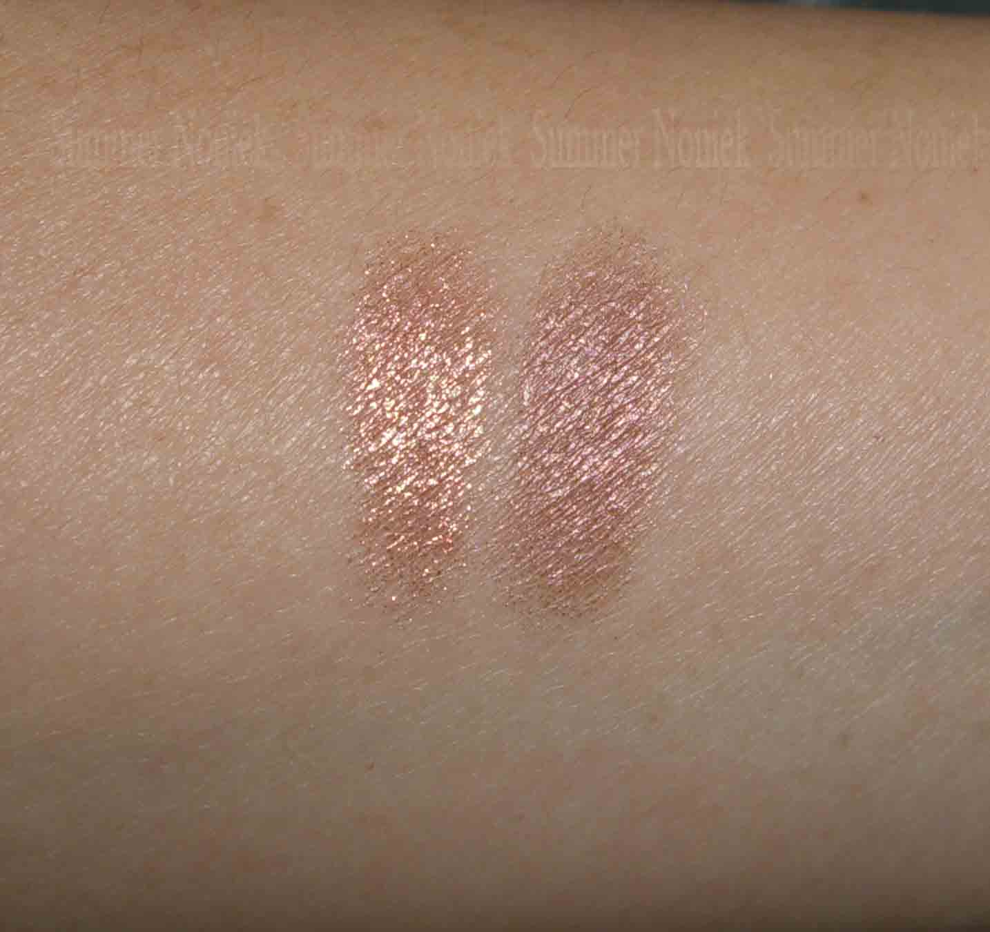 NONIEK: Mac Pigment Tan vs UD Toasted swatch