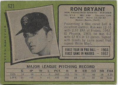 Topps 1971: no. 621 - ron bryant