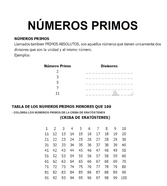 CON LOS NÚMEROS PRIMOS... ¡ME ANIMO!: ACTIVIDADES Y MATERIAL DIDÁCTICO