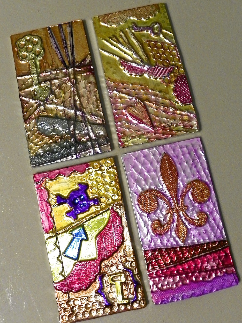 Metal embossed panels