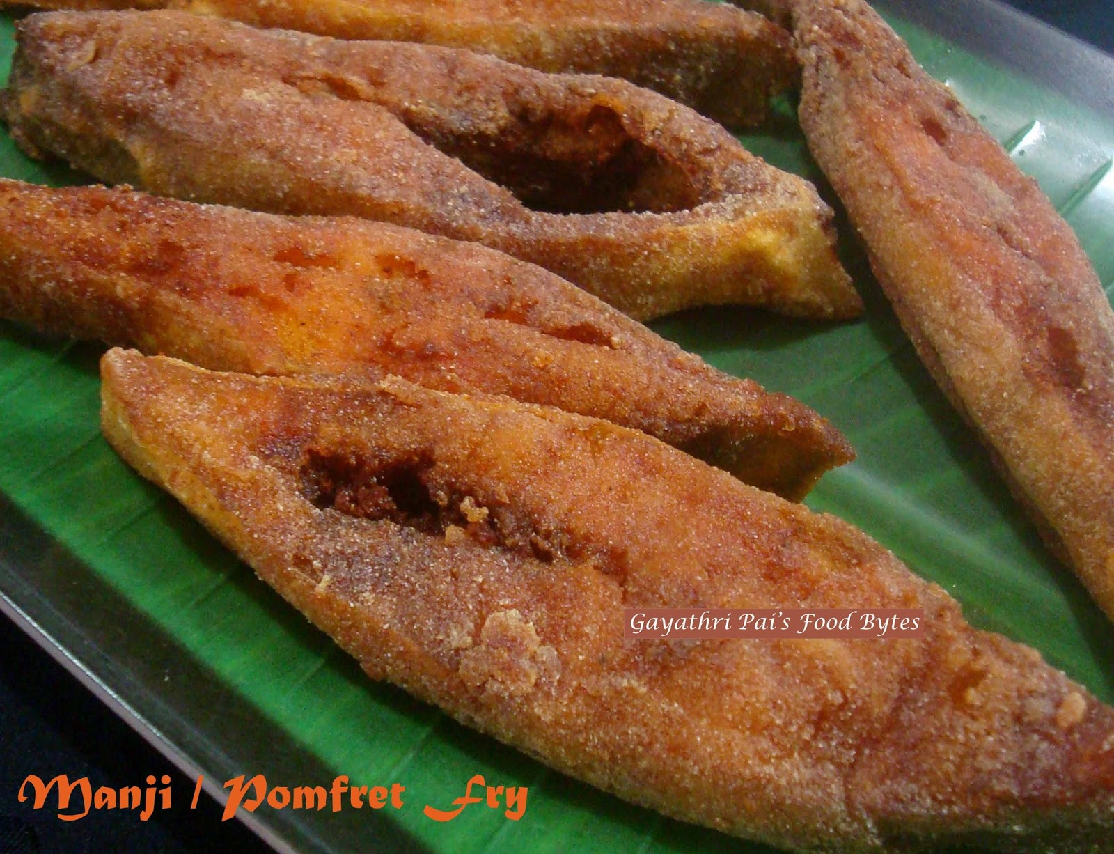 Gayathri Pai's Food Bytes: Tallele Manji/ Pomfret (Pamplet/ Butterfish ...