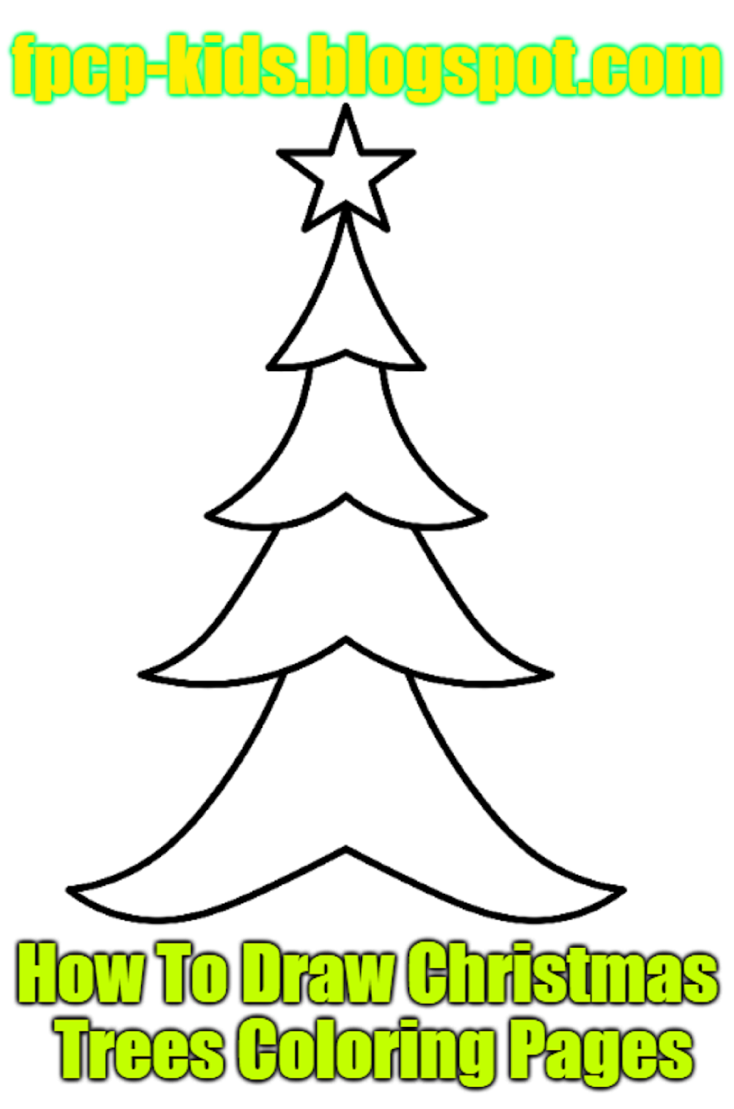 How To Draw Christmas Trees Coloring Pages - Free Printable Coloring Pages