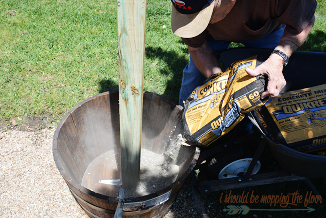 DIY Sturdy Planted Posts | i should be mopping the floor DIY Sturdy Planted Posts | i should be mopping the floor